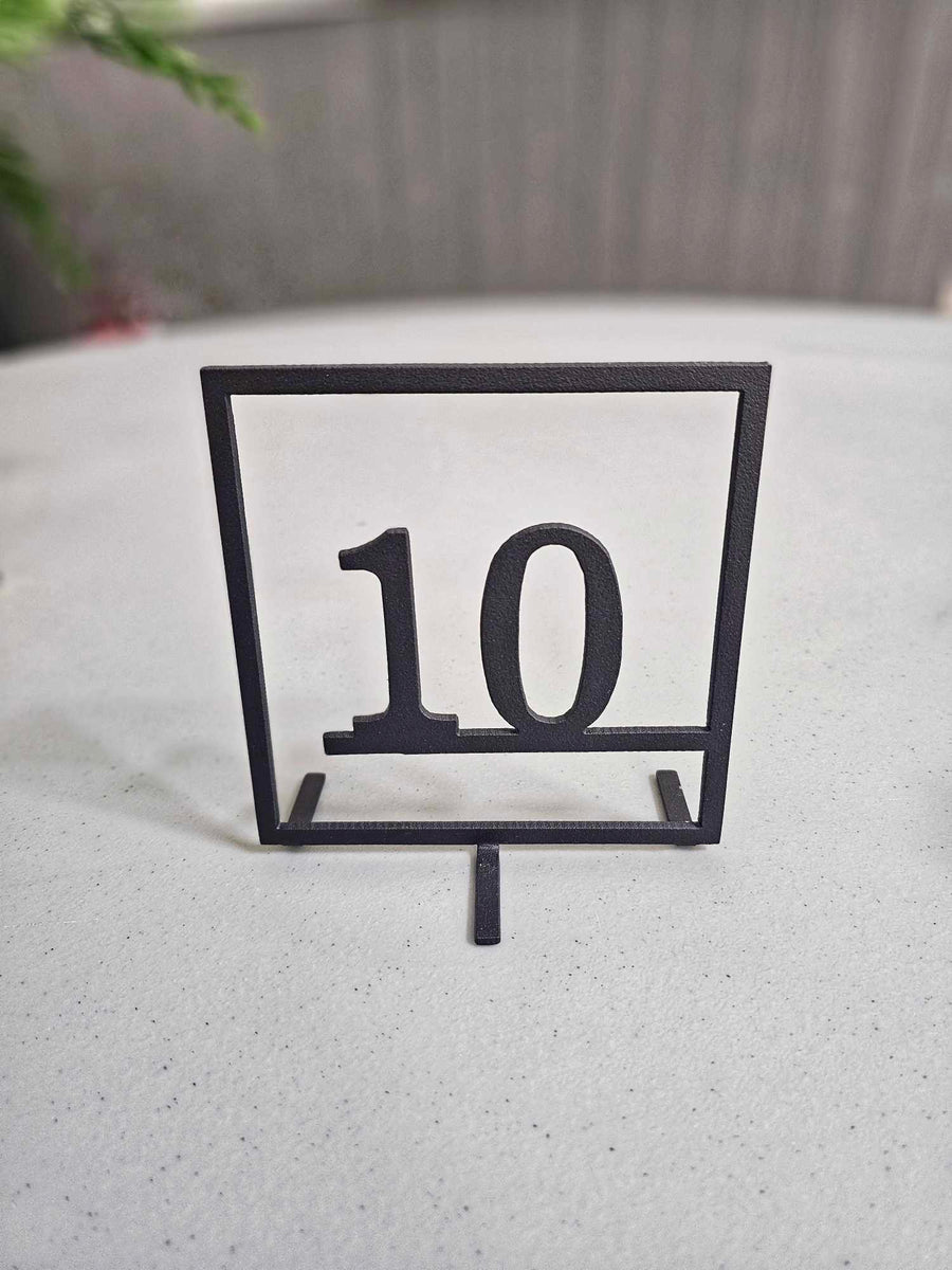 Metal Modern Table Numbers – Wood River Iron Works