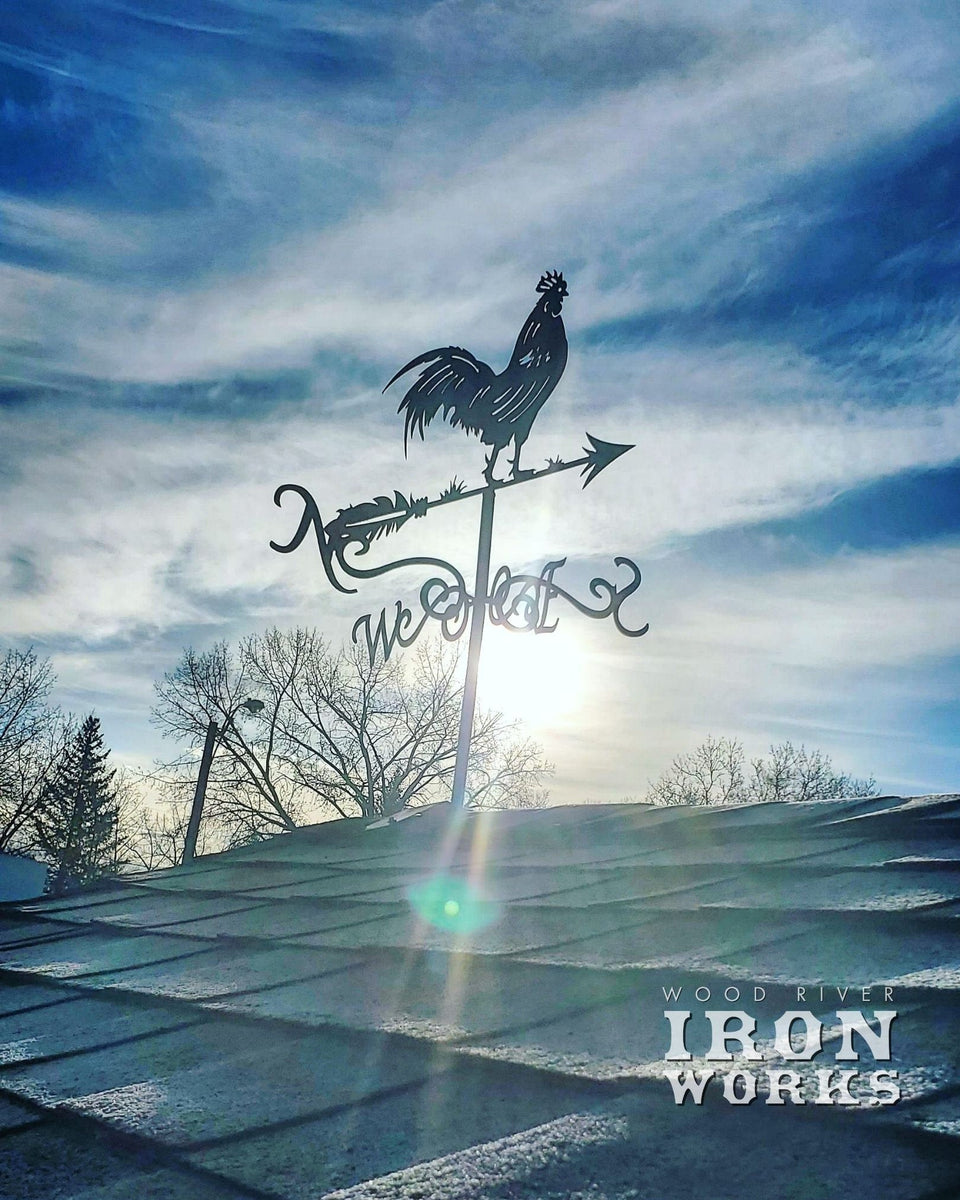 Weathervane, Metal Rooster Wind Vane – Wood River Iron Works