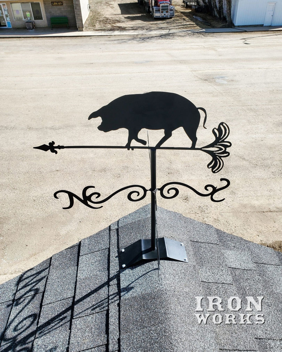 Weathervane, Metal Pig, Wind Vane – Wood River Iron Works