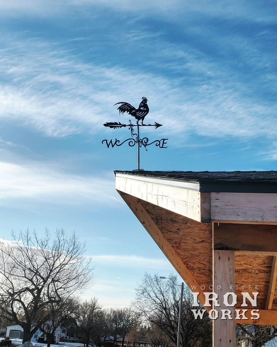 Weathervane, Metal Rooster Wind Vane – Wood River Iron Works